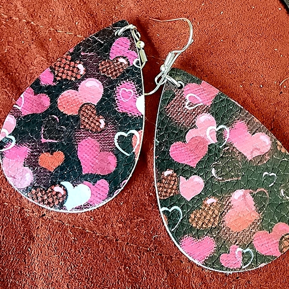 Hand Crafted | Jewelry | Hand Crafted Multicolor Heart Earrings | Poshmark